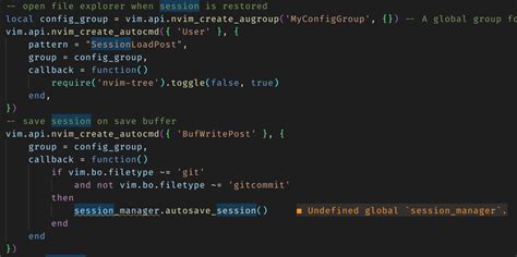 Error Occurs When Configuring To Save Session On Save Buffer · Issue