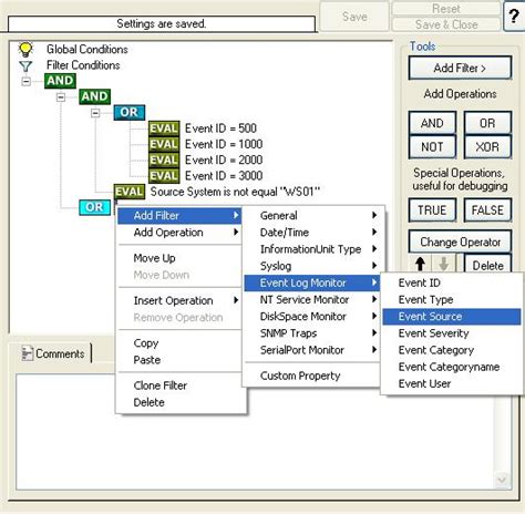 How Do I Add Filters For Monitorware Agent Winsyslog And Eventreporter Winsyslog