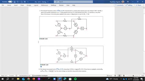 solved the balanced three phase system of fig 12 38 ﻿is