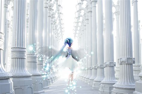3d Angel Blue Hair Hatsune Miku Long Hair Tagme Artist Twintails