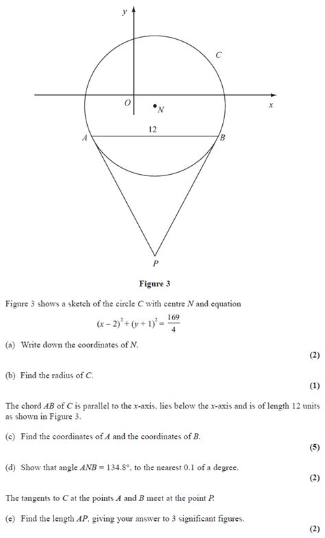 Exam Questions Circles ExamSolutions
