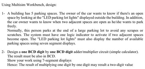 Solved Using Multisim Workbench Design 1 A Building Has 5