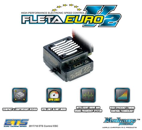 Muchmore FLETA Euro V2 Brushless ESC Black ETS 2017 18 ME FLEV2 Motors ESC MB Modelbouw