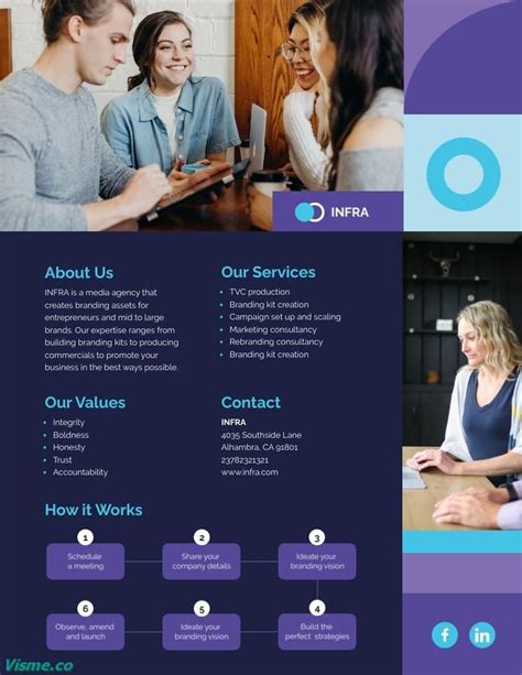 Media Startup One Pager Proposal Template Visme Proposal Templates One Pager Proposal