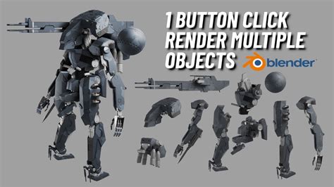 How To Render Multiple Objects With 1 Button In Blender Youtube