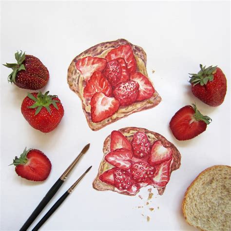 Иллюстрация Клубничка в стиле 3d реализм скетчи