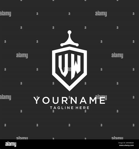 VW Monogram Logo Initial With Shield Guard Shape Design Ideas Stock Vector Image Art Alamy