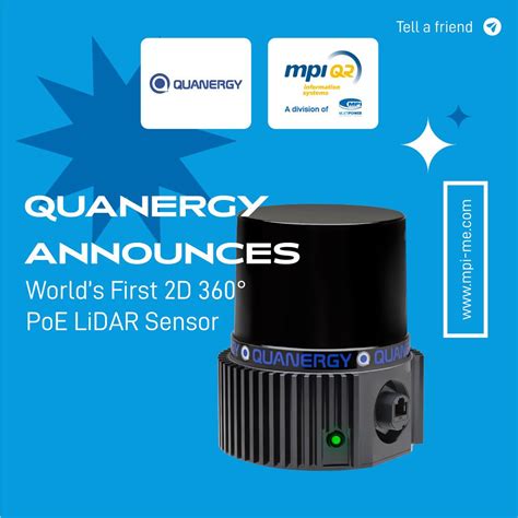 Multipower International 🔵 Quanergy Announces Worlds First 2d 360° Poe Lidar Sensor Iot
