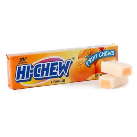 Hi Chew Fruit Chews 10 Piece Candy Packs Orange 10 Piece Box Candy
