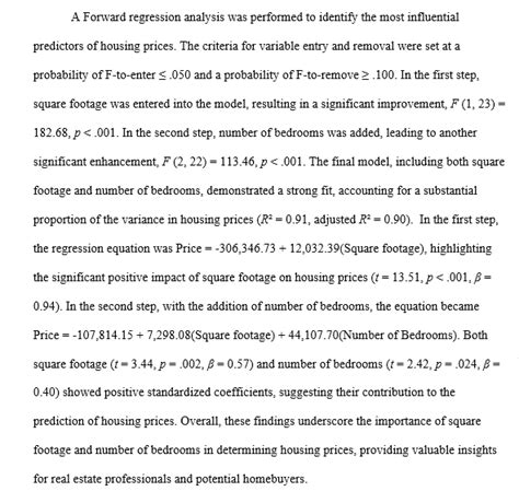 Forward Regression In Spss Explained Performing Reported