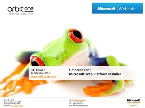 Umbraco Cms Microsoft Web Platform Installer Ppt