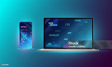 Web Development Coding And Programming Responsive Layout Internet Site Or App Of Devices