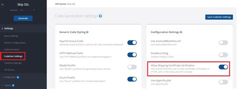 Allow Skipping Verification Of SSL Certificates APIMatic Documentation