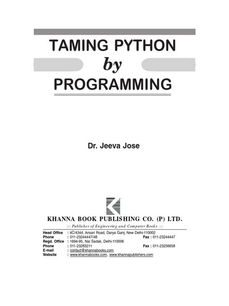 Taming Python By Programming Pdf Method Computer Programming