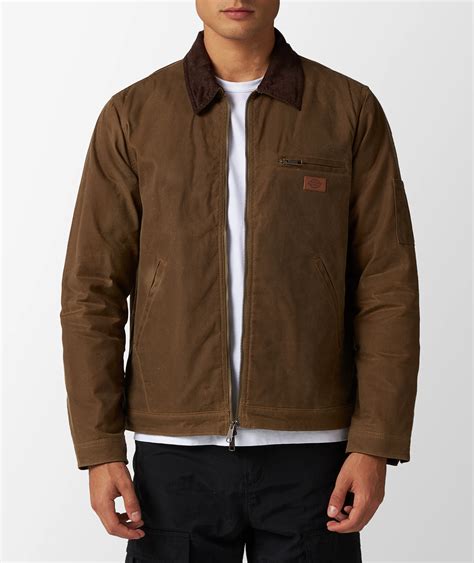 Brown Dickies Lucas Waxed Zip Jacket Svd