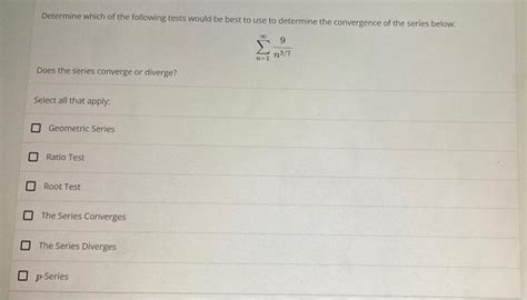 Solved Determine Which Of The Following Tests Would Be Best