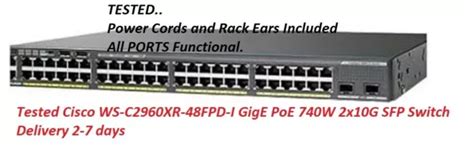 CISCO WS C XR FPD I PORT GbE PoE Port SFP Switch W X PSU And Stack