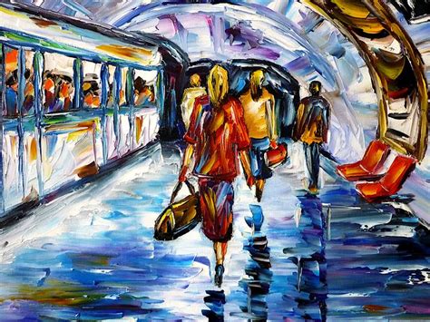 Metro Paris Painting By Mirek Kuzniar Saatchi Art