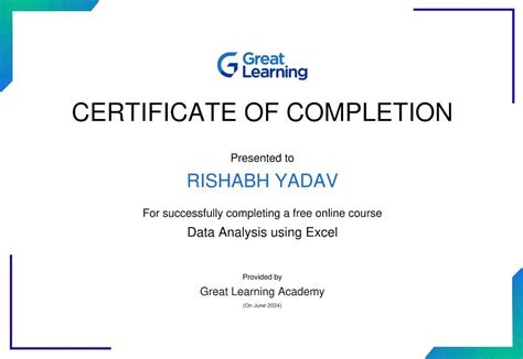 Rishabh Yadav On Linkedin Course Completion Of Data Analysis By Using Excel