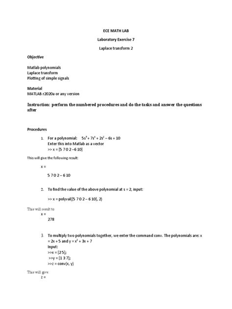 Instruction Perform The Numbered Procedures And Do The Tasks And