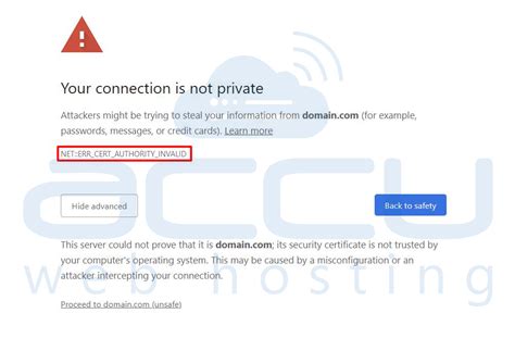 How To Resolve NET ERR CERT AUTHORITY INVALID SSL Certificates AccuWeb Help Center