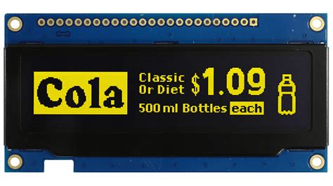 Mdob256064b1v Ym Midas 312in Yellow Passive Matrix Oled Display 256