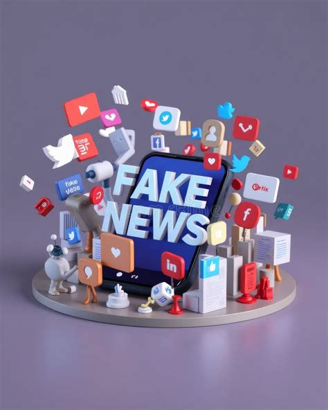 Conceptual Digital Artwork Depicting Misinformation Spread Via Social Media With Smartphone And