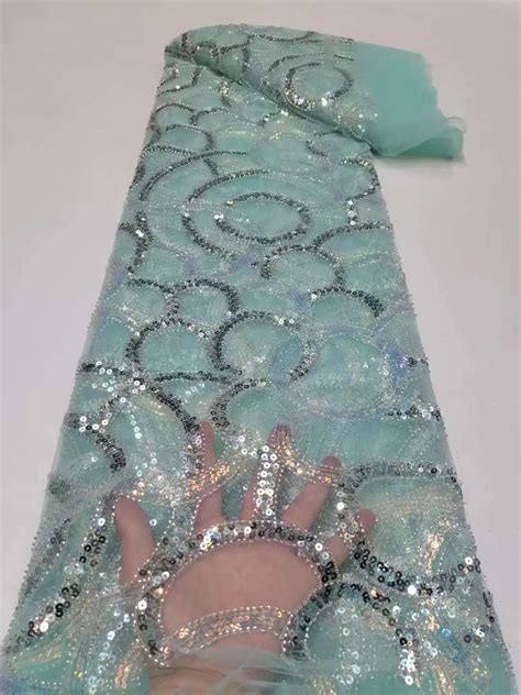 아프리카 장식 조각 코드 레이스 패브릭 2022 고품질 골드 레이스 프랑스어 시퀀스 얇은 명주 그물 레이스 웨딩을위한 나이지리아 Voile 레이스 직물 Aliexpress