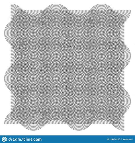 Grid Mesh Of Wavy Zig Zag Lines Criss Cross Pattern Stock Vector