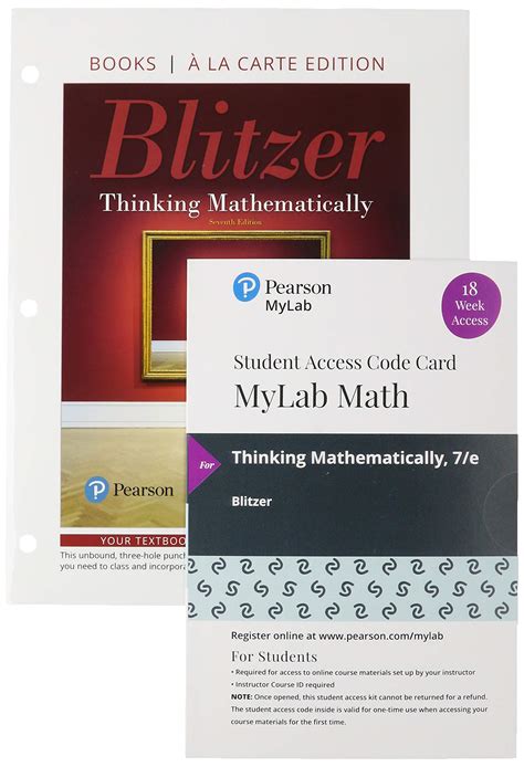 Thinking Mathematically Loose Leaf Edition Plus Mylab Math With Pearson Etext 18