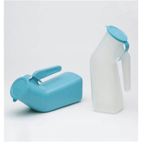 Medegen Medical Products Urinal Patient 1qt Blue Plastic Male With Ha