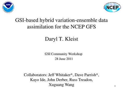Ppt Gsi Based Hybrid Variation Ensemble Data Assimilation For The
