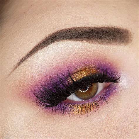 Purple And Gold Makeup Beauty Purple Eye Makeup Yellow Eye Makeup