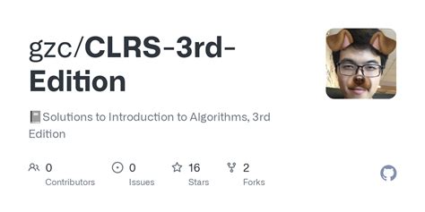 github gzc clrs 3rd edition 📓solutions to introduction to algorithms