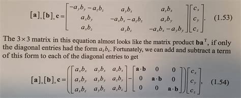 Matrices Linear Algebra Cross Product Proof Of The Property Vector Triple Product