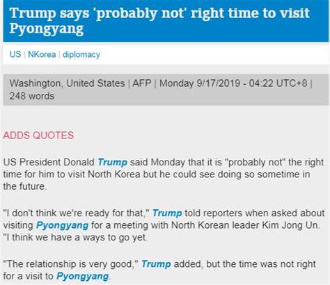 金正恩写信邀请访朝，特朗普：现在不是合适时机，未来乐意访问平壤