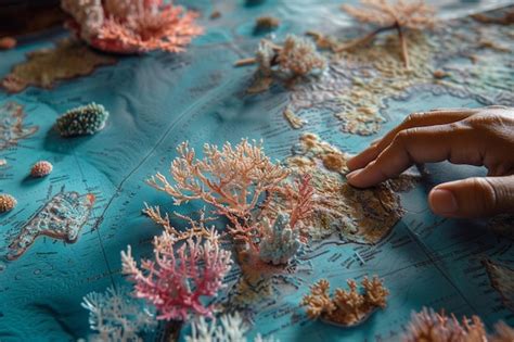 Mapping Coral Reefs For Creating Navigational Char Generative Ai Premium Ai Generated Image