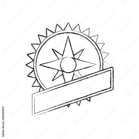 Compass Icon Instrument Tool Navigation Location And Object Theme Isolated Design Vector