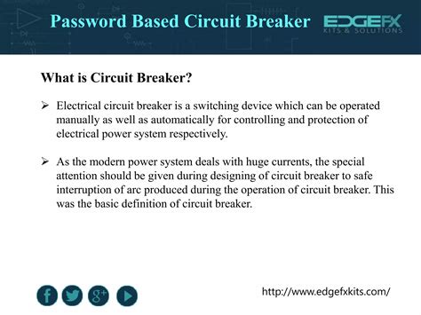 Password Based Circuit Breaker Pptx