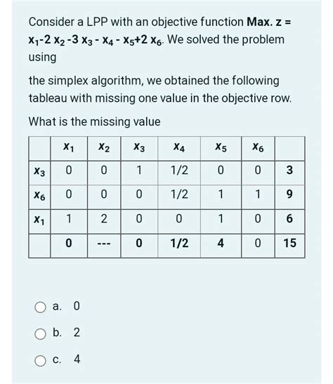 Solved Consider A Lpp With An Objective Function Max Z