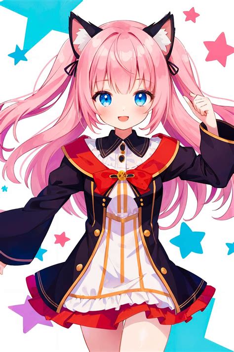 Chibi Anime Kattenmeisje