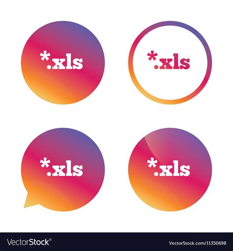 Excel File Document Icon Download Xls Button Vector Image