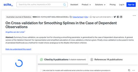 On Cross‐validation For Smoothing Splines In The Case Of Dependent