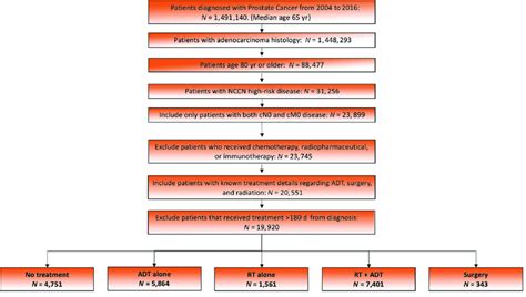 Flow Diagram Of Inclusion Criteria Adt Androgen Deprivation