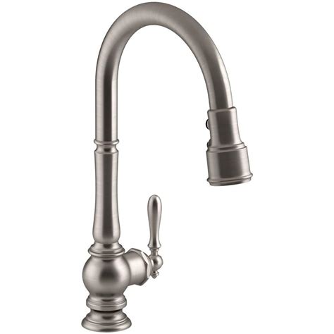 Kohler Artifacts Single Handle Pull Down Sprayer Kitchen Faucet In