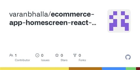 GitHub Varanbhalla Ecommerce App Homescreen React Native