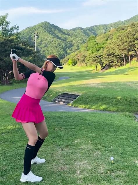 정규투어 Klpga 프로 허윤나 미녀골퍼의 완벽한 골프스윙 Youtube