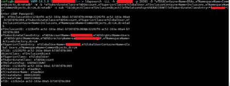 In Above Case The Ldapsearch Results An Inclusion Object This