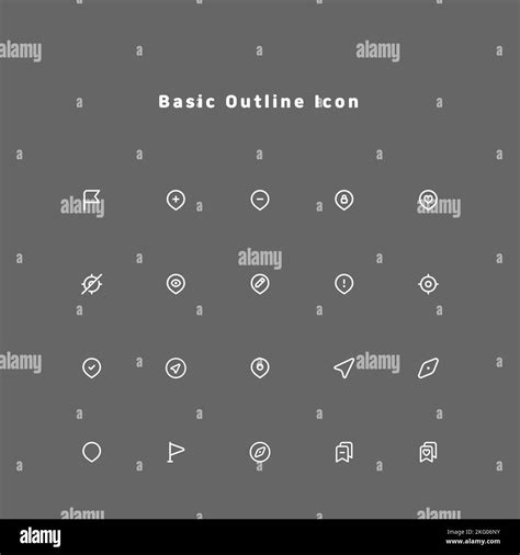 Simple And Minimal Basic Essential Line Icon Set For Ui Ux Web And