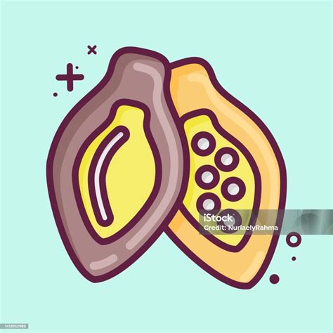 아이콘 카카오 포드 너트 기호에 적합합니다 Mbe 스타일 편집 가능한 간단한 디자인 디자인 템플릿 벡터 간단한 그림 0명에 대한 스톡 벡터 아트 및 기타 이미지 Istock